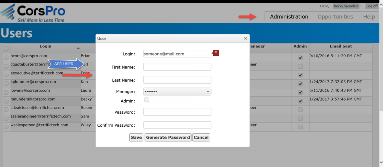 SDA Cloud Administrative Functions - CorsPro