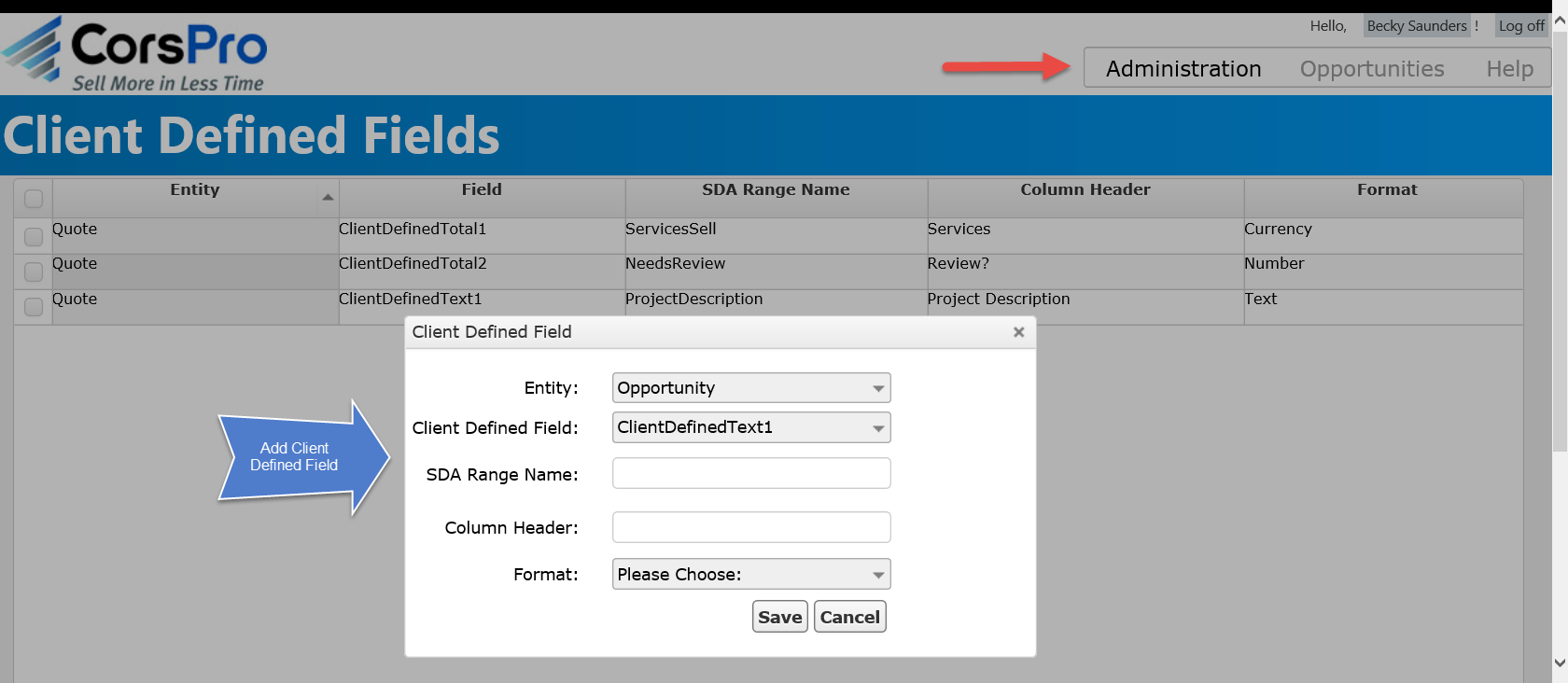 SDA Cloud Administrative Functions - CorsPro
