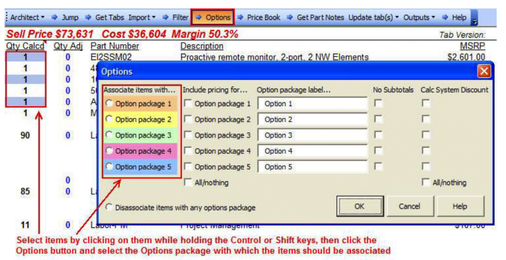 Showing Solution Options - CorsPro