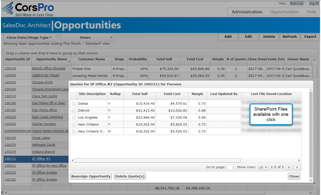 Powering Collaboration with Microsoft SharePoint & CorsPro’s SalesDoc Architect - CorsPro